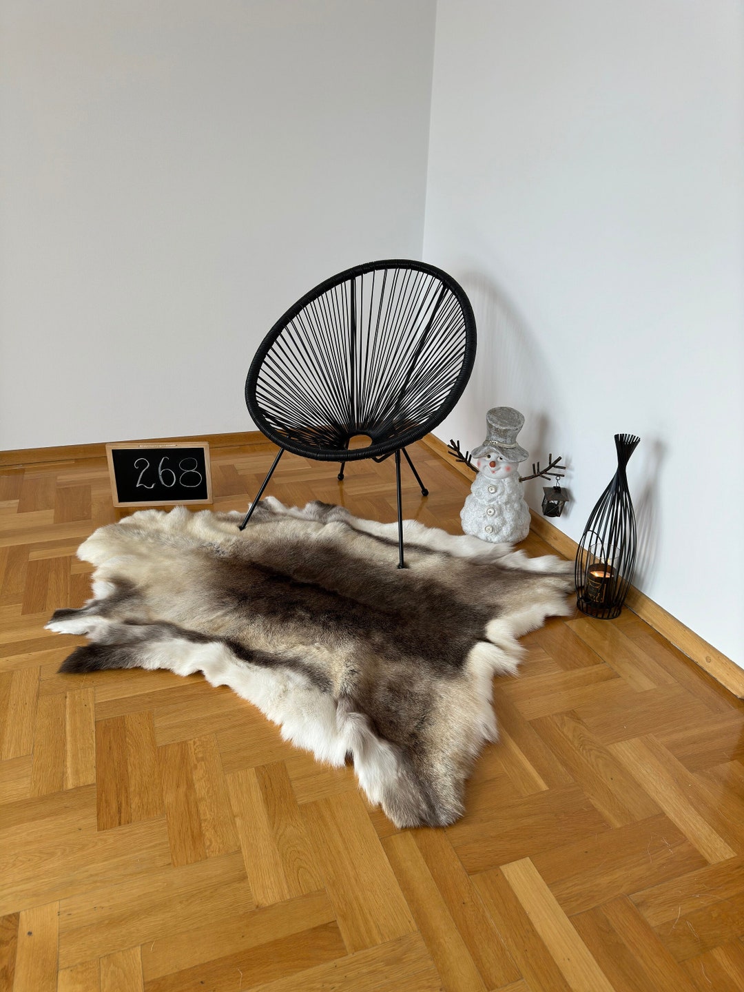 Exclusive Reindeer Hide Unique Giant Size 138 X 112 Cm Reindeer Hide ...