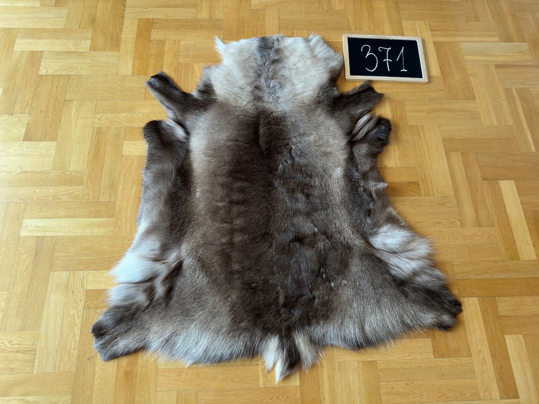 Exclusive Reindeer Hide Unique Giant Size 132 X 116 Cm Reindeer Skin ...