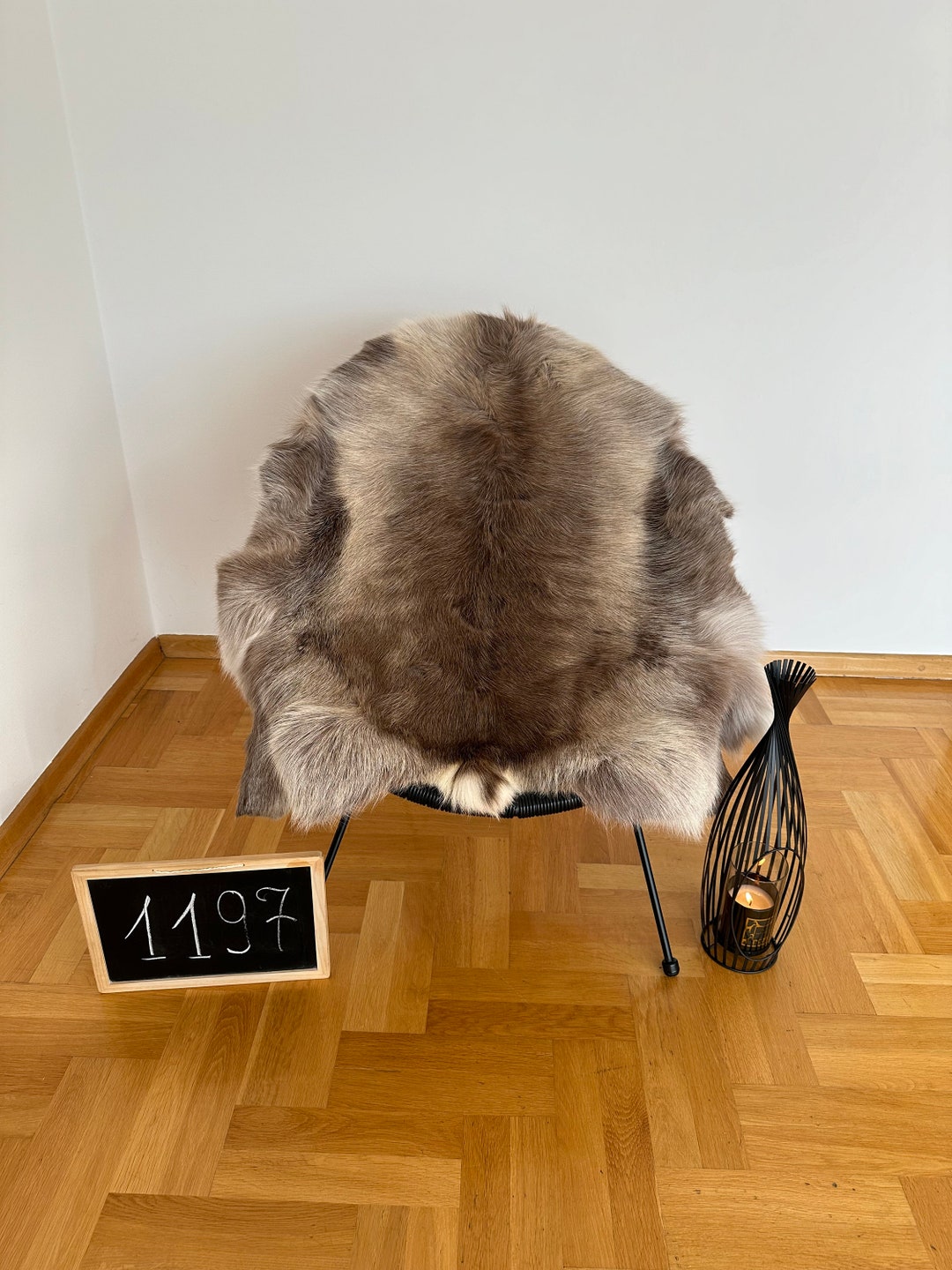 Exclusive Reindeer Skin B Grade Giant Unique 120 X 107cm Scandinavian ...