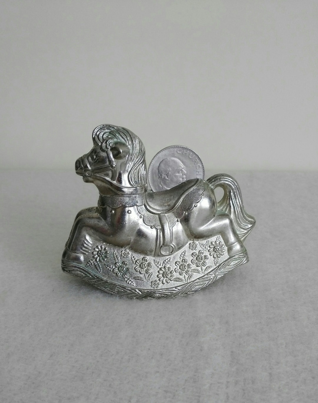 Metal Piggy Bank, Swinging Horse for Money Saving, Vintage Toy Horse ...