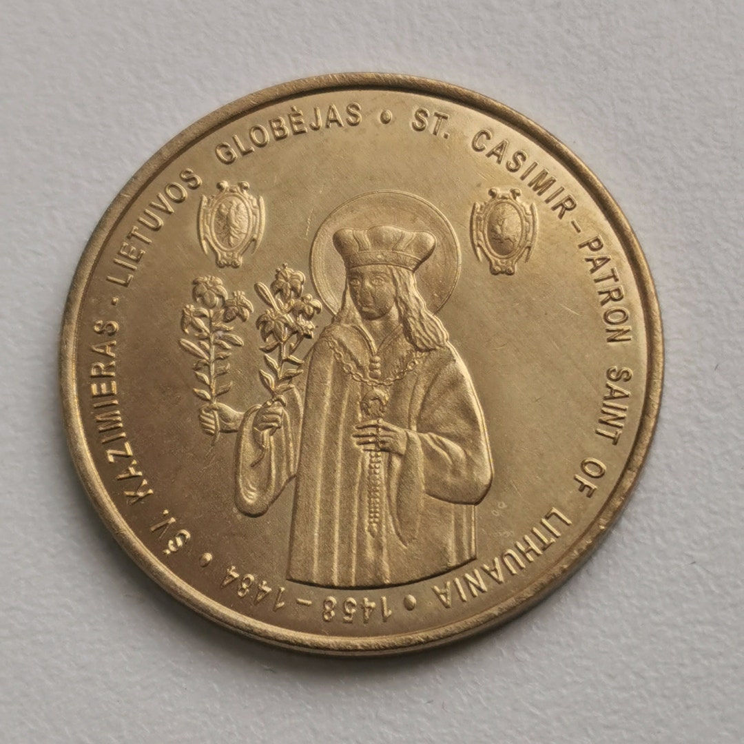 Coin Souvenir-token St. Casimir- Patron of Lithuanian Mascot, 1458-1484 ...