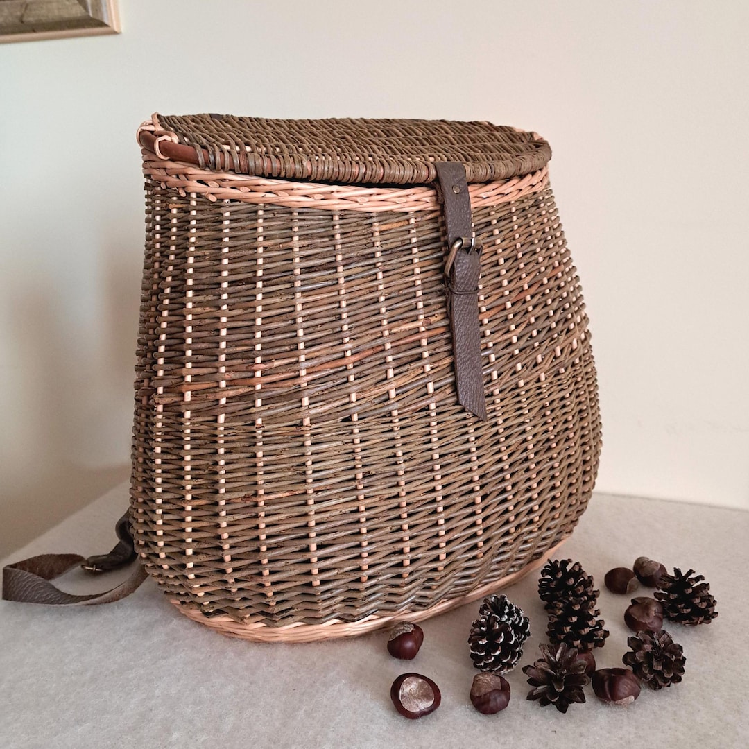 Extra Large Man's BACKPACK, Handmade Wicker Foraging Basket, Willow ...