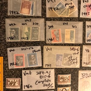 Vatican City Vintage Stamp Collection, 44 Different Stamps , 1942 to ...