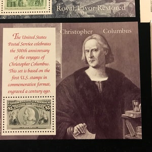 Columbus Voyages Souvenir Sheet Set, US Vintage Postage Stamps, MNH ...