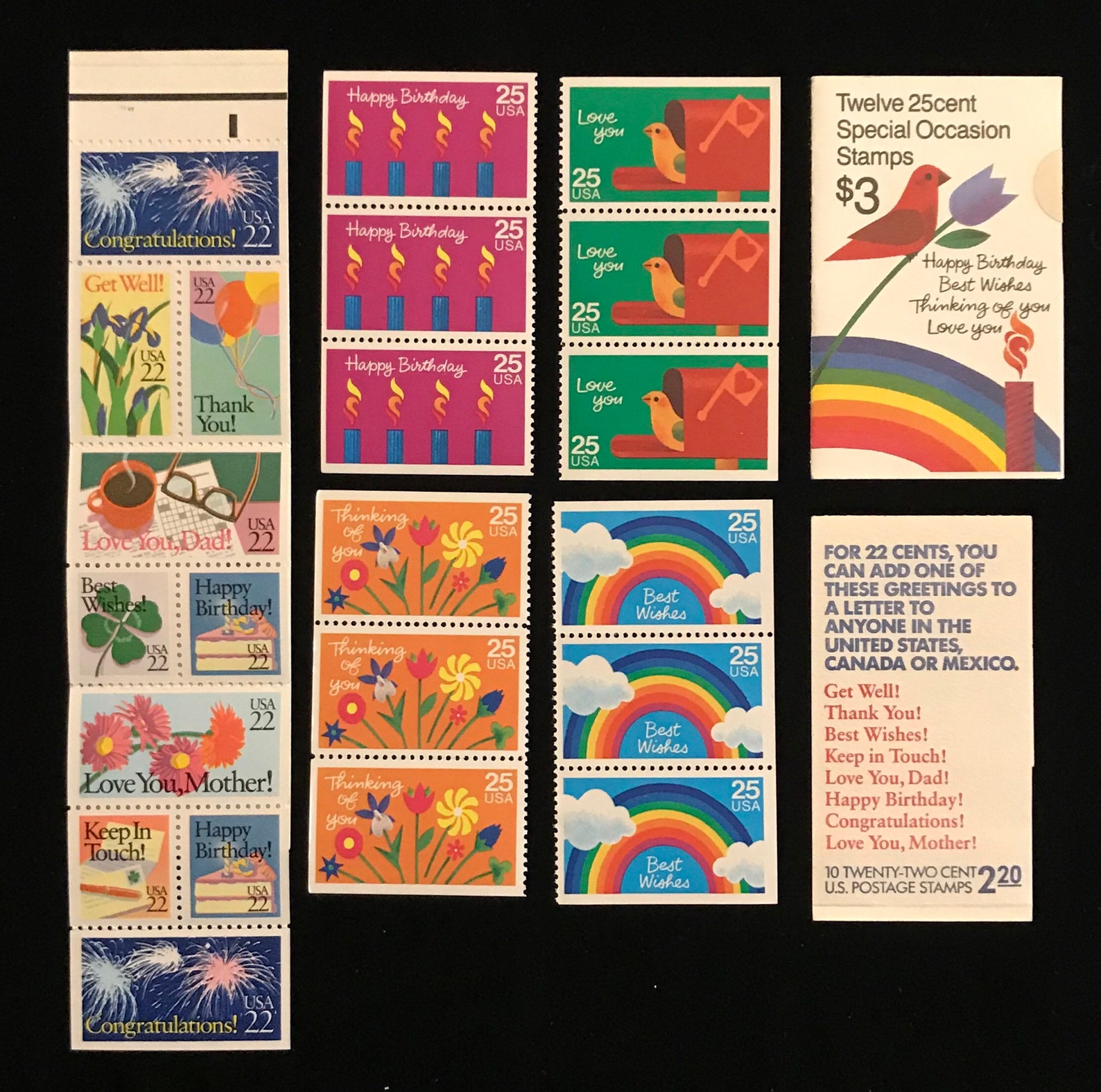 Special Occasion US Vintage Postage Stamps Set of 22 Stamps - Etsy