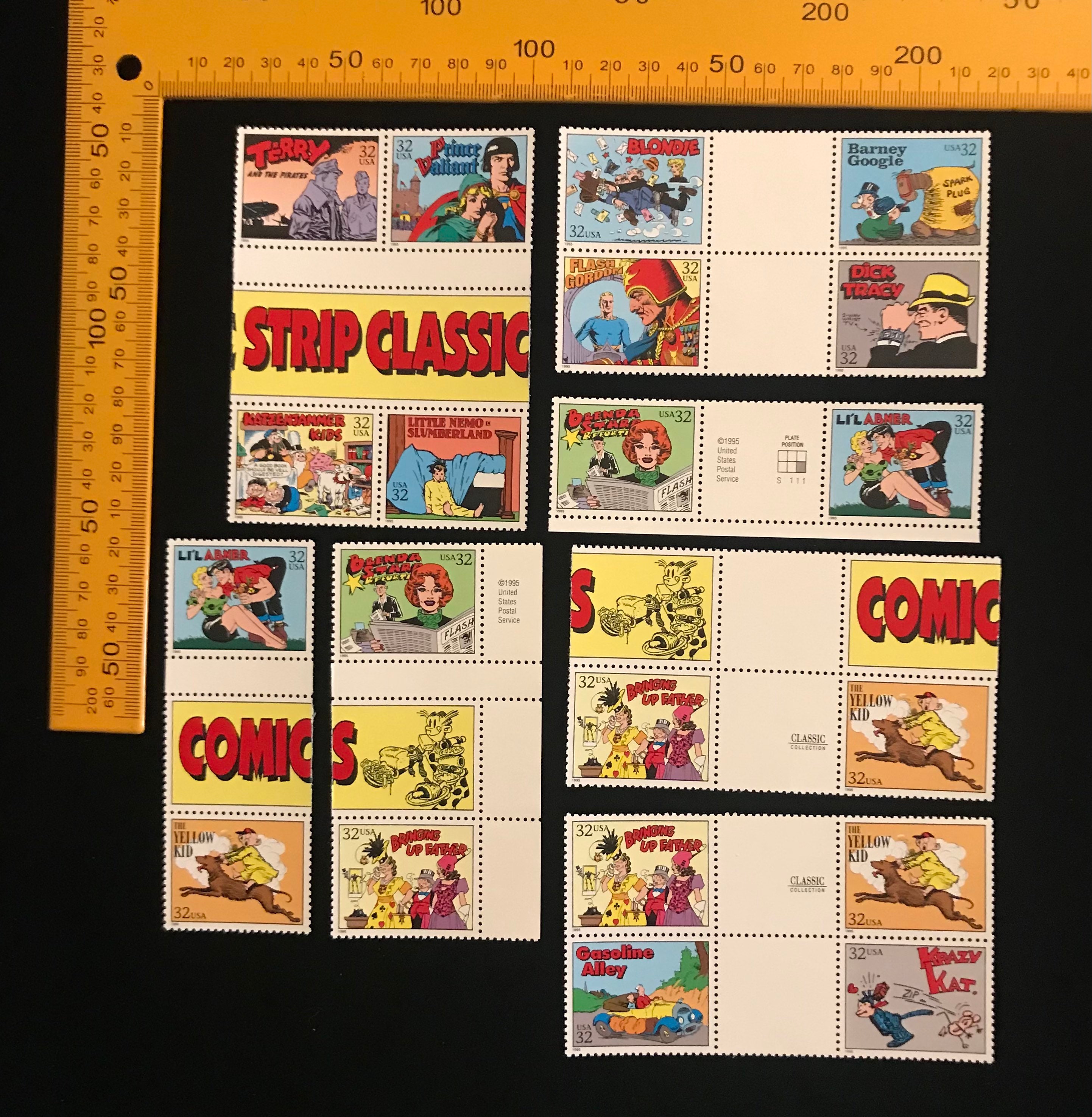 Gutter Pairs Comic Strip Classic Sheet, 10 Different Pairs, MNH - Etsy