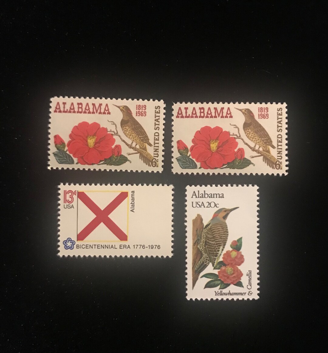 Alabama Commemorative Genuine US Postage Stamps Vintage 1969 - Etsy