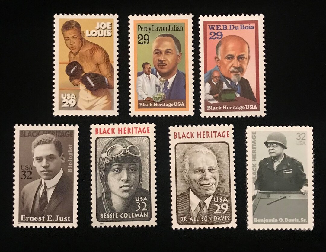 Black Heritage Vintage US Stamps, Set of 7, Issued 1992 to 1997 - Etsy