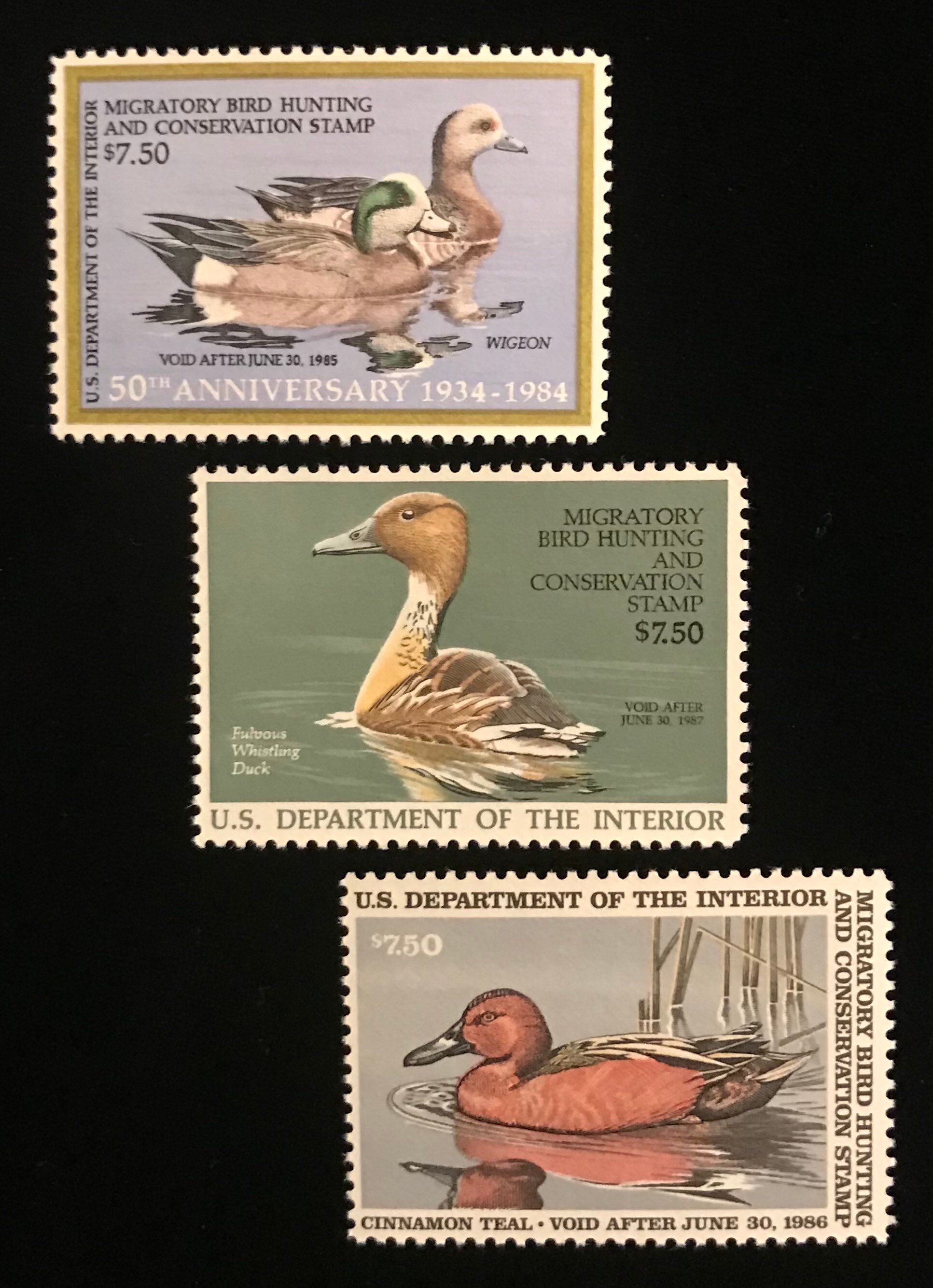 RW51, RW52, RW53, MNH, Set of 3 US Duck Stamps, Issued 1984 to 1986 - Etsy