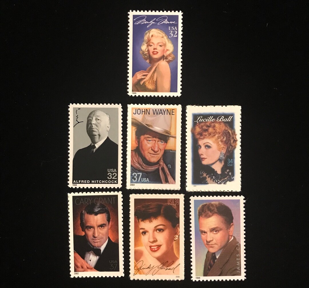 Hollywood Legends Stamps, Set of 7 US Postage Stamps - Etsy