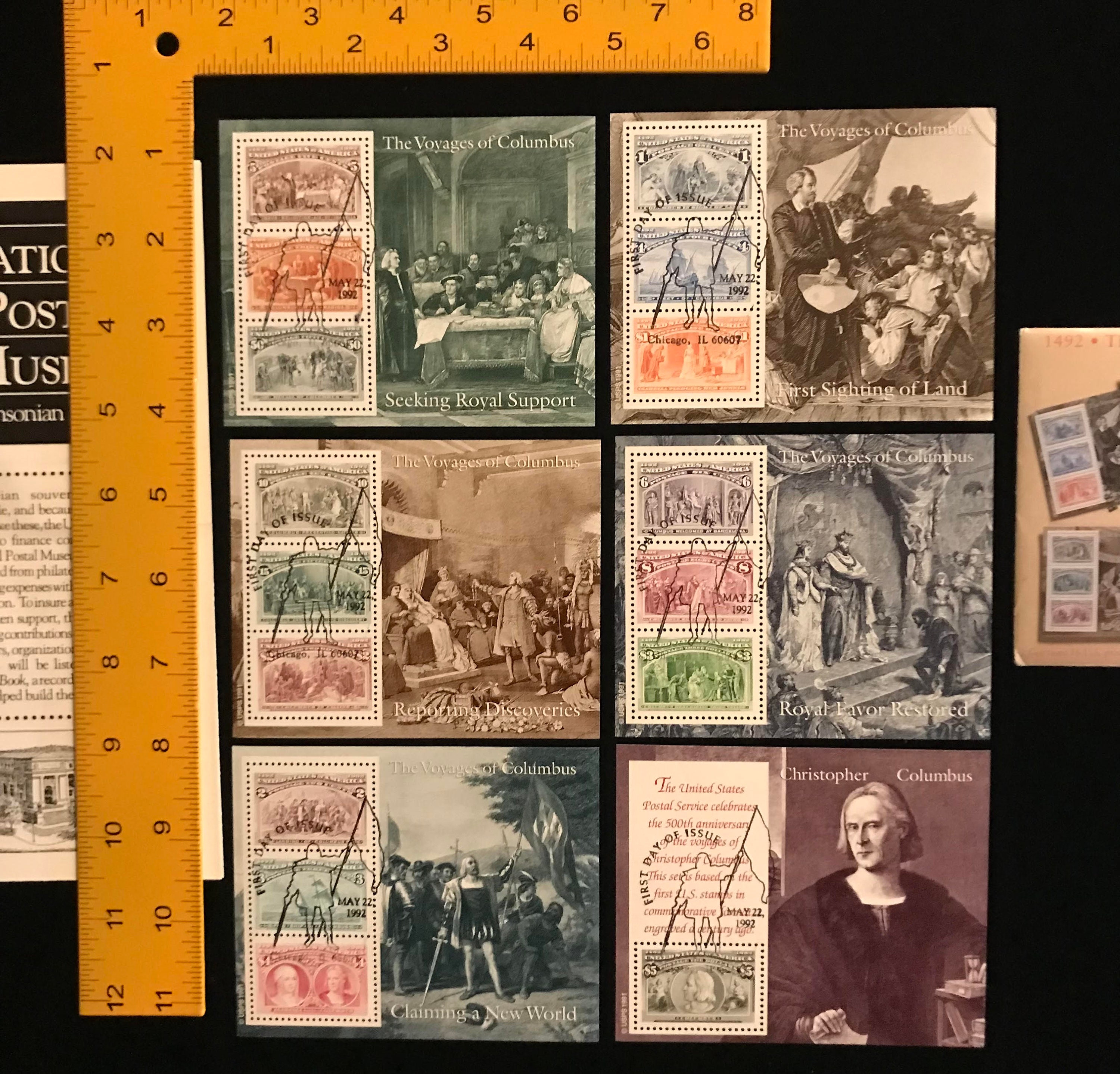 Columbus Souvenir Sheets With First Day Cancels Set of 6 - Etsy