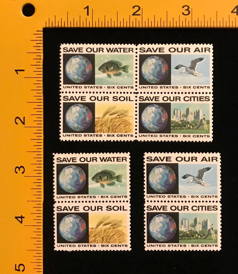 Environmental Postage Stamps, Anti Pollution, Genuine US Stamps, 1970 ...