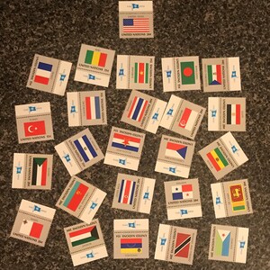 Flags of the World Stamps, Set of 25, United Nations Vintage - Etsy
