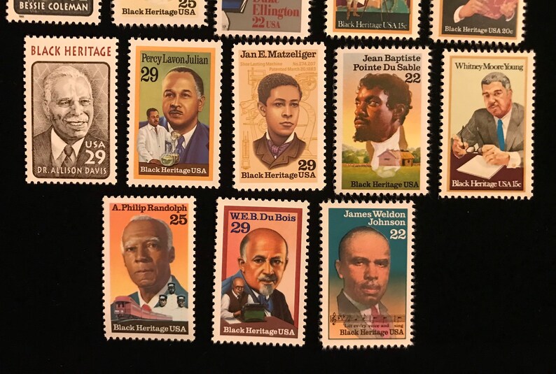 Black Heritage Vintage US Stamps Set of 18 Issued 1978 to - Etsy