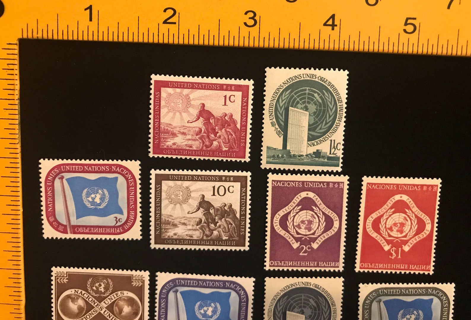 United Nations First Year Issued Vintage Postage Stamps, 1951, Complete ...