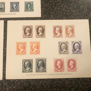 1870 to 1903 US Stamp Educational Frameable Cards, Set of 3 - Etsy