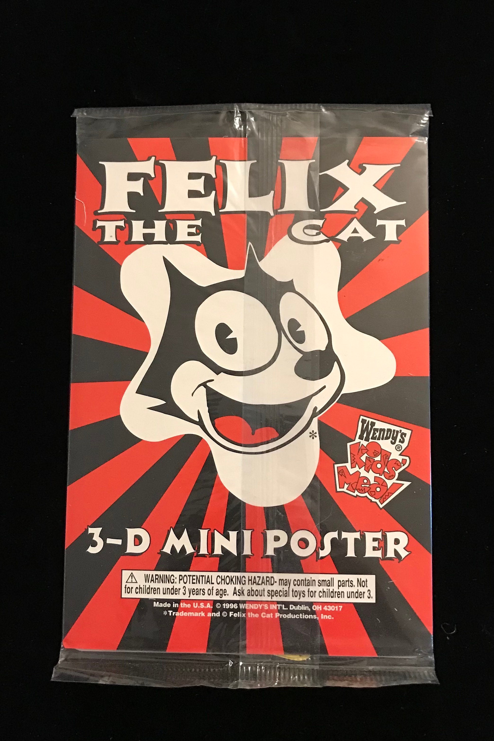 1996 Felix the Cat 3-D Mini Poster, Sealed Package - Etsy