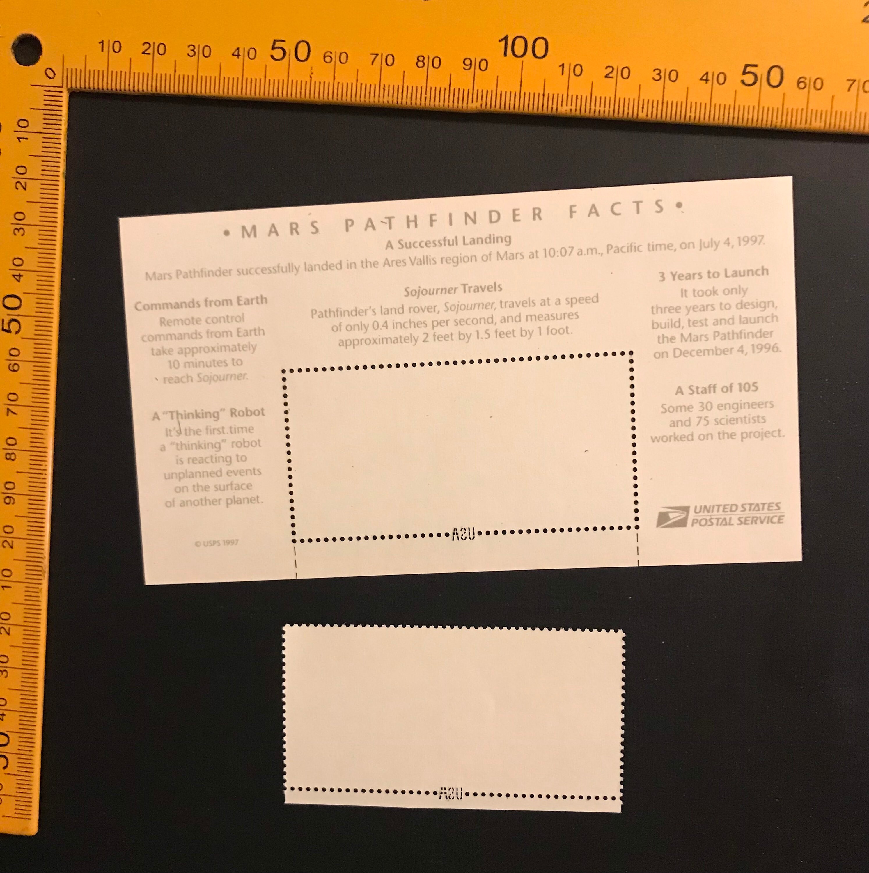 Mars Pathfinder US Stamp Souvenir Sheet - Etsy