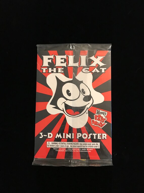 1996 Felix the Cat 3-D Mini Poster Sealed Package | Etsy
