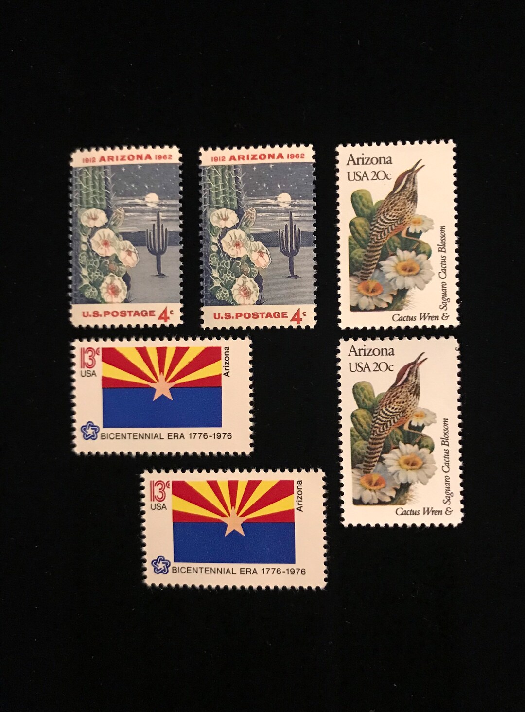 Arizona Genuine US Postage Stamps Vintage 1962 to 1982 Set - Etsy