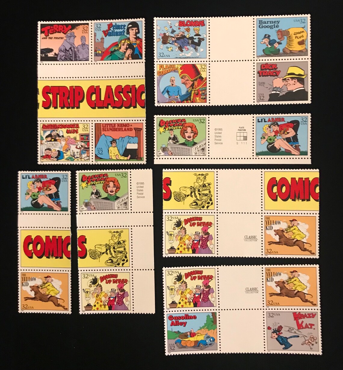Gutter Pairs Comic Strip Classic Sheet, 10 Different Pairs, MNH - Etsy