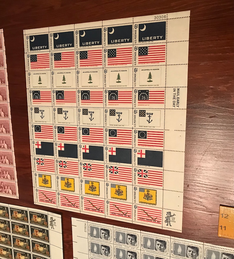 Mint Sheets US Vintage Set of 6, 1948 to 1972 - Etsy