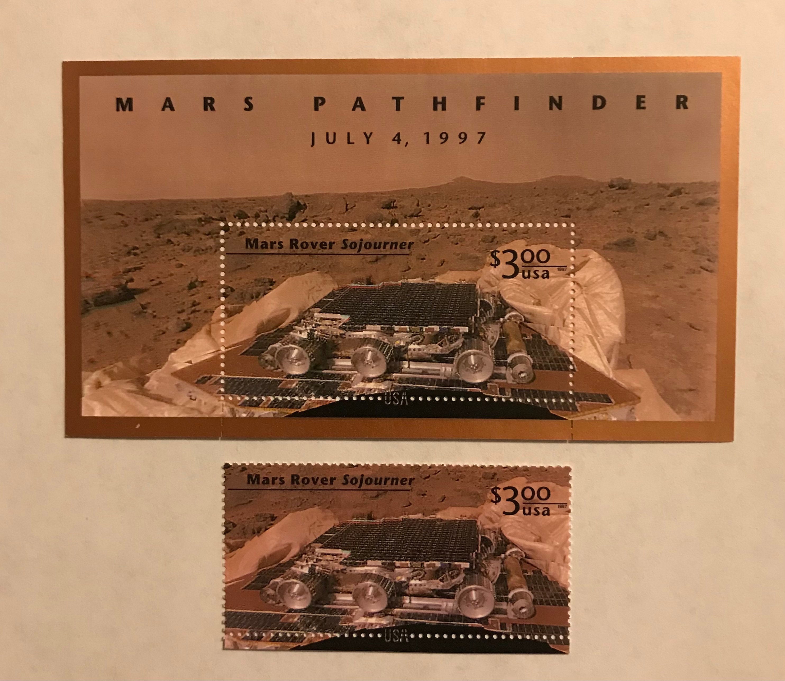 Mars Pathfinder US Stamp Souvenir Sheet - Etsy