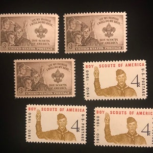 Boy Scouts of America Vintage 1950 & 1960 US Postage Stamps - Etsy