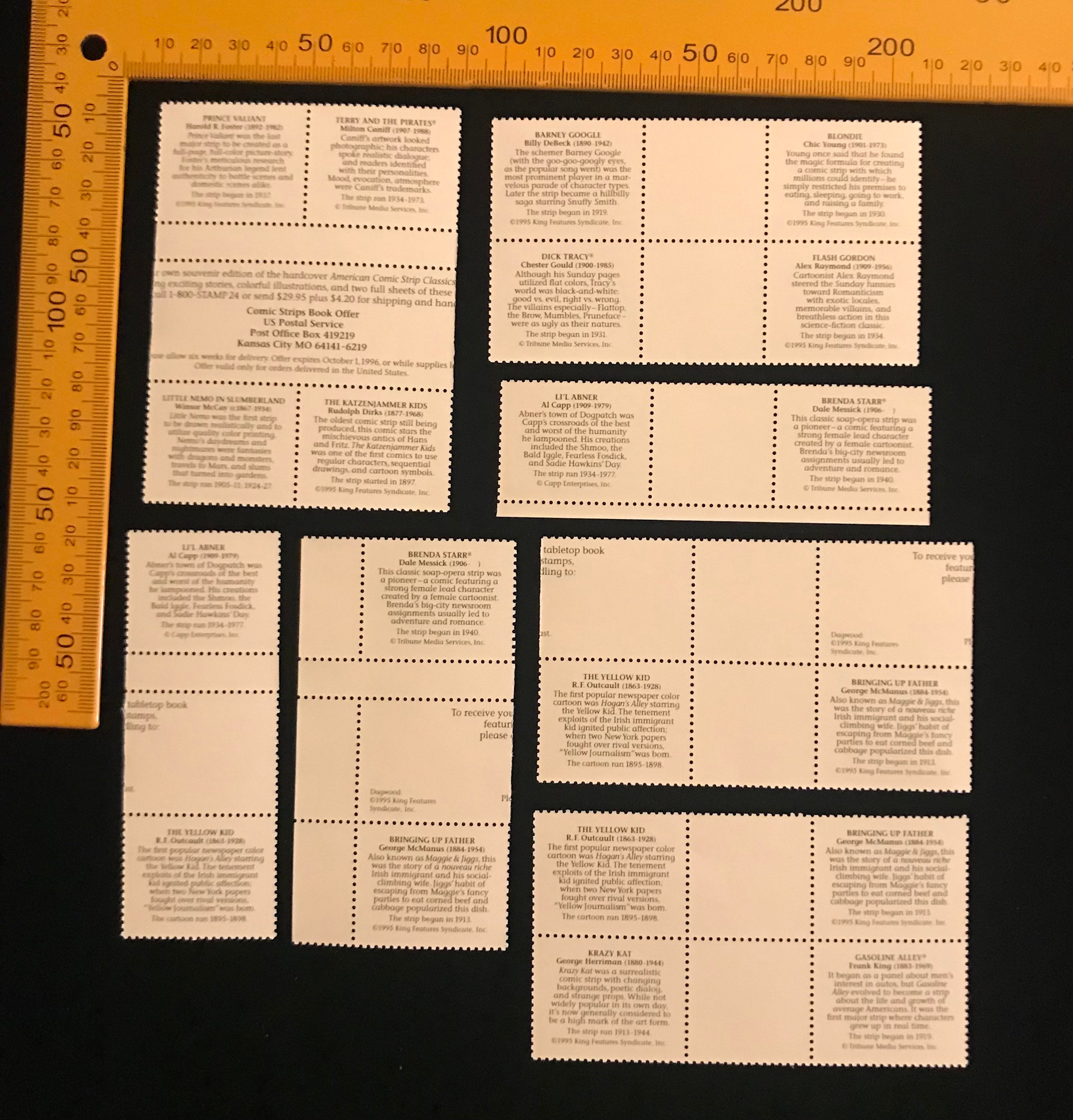 Gutter Pairs Comic Strip Classic Sheet, 10 Different Pairs, MNH - Etsy