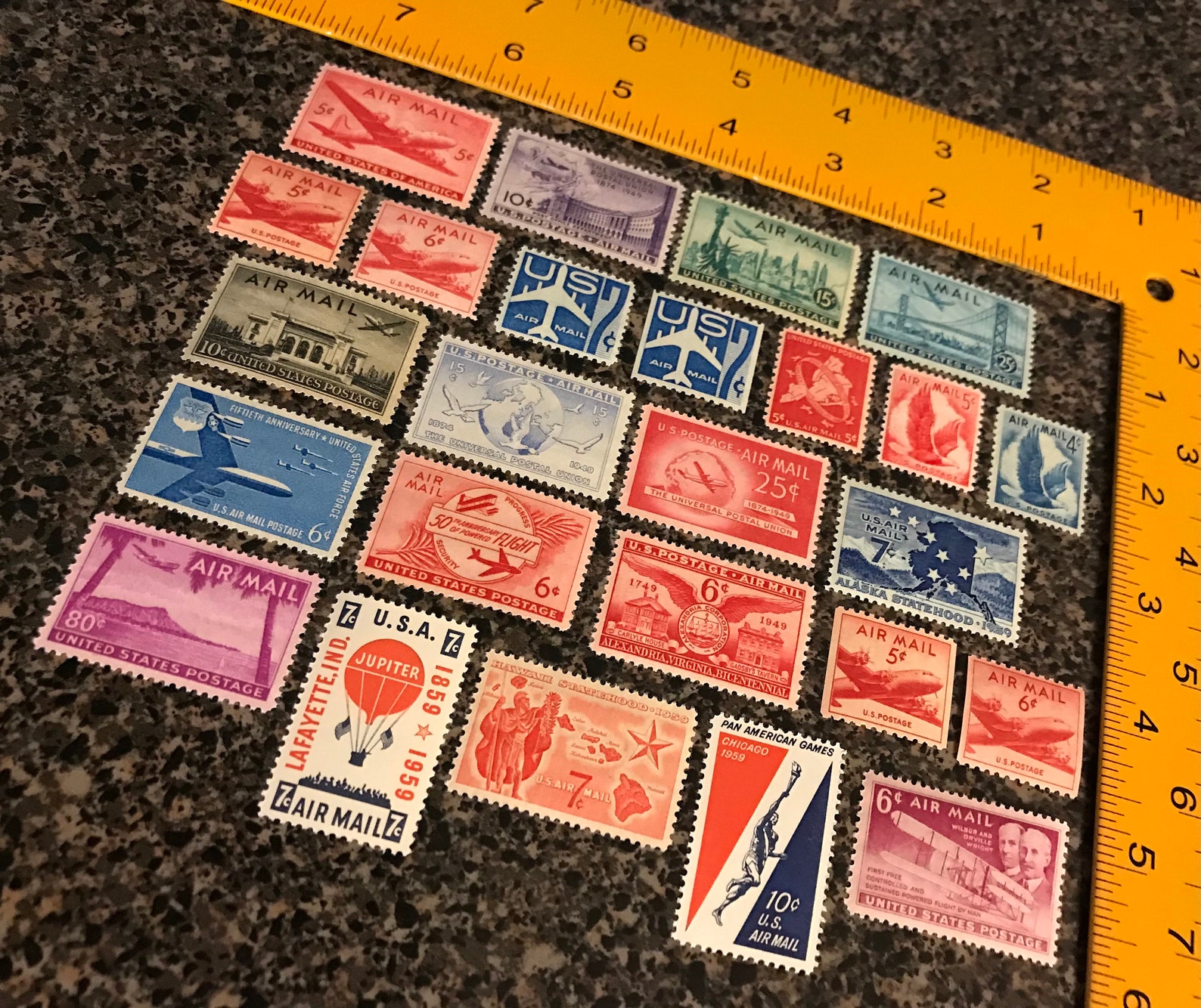 Vintage US Airmails, MNH, 1947 to 1959, Set of 25, Scott C32 to C56 - Etsy