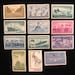 US Military Vintage US Postage Stamps, Set of 12, Issued 1945 to 1966 ...