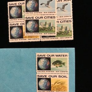 Environmental Postage Stamps, Anti Pollution, Genuine US Stamps, 1970 ...