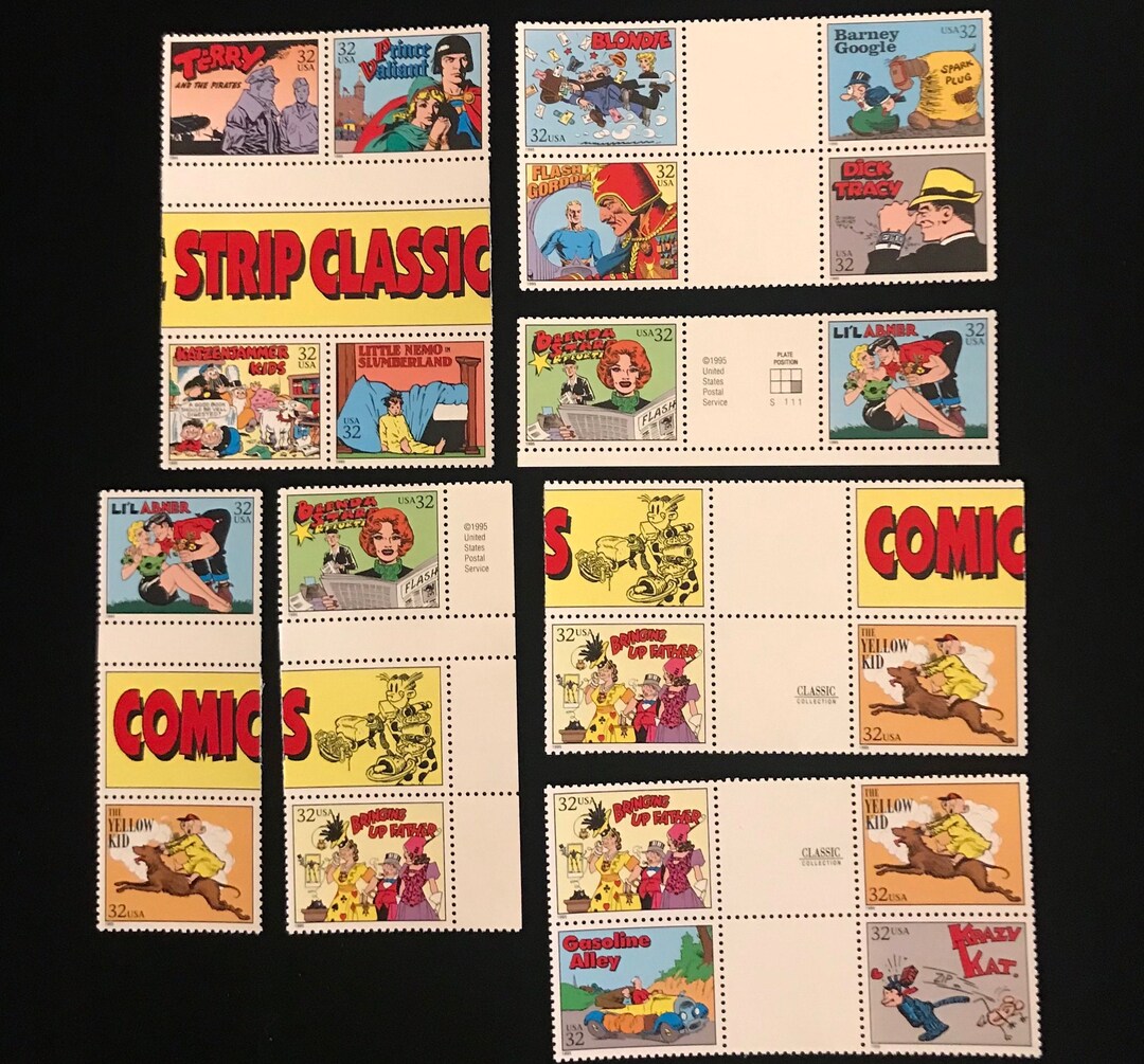 Gutter Pairs Comic Strip Classic Sheet, 10 Different Pairs, MNH - Etsy