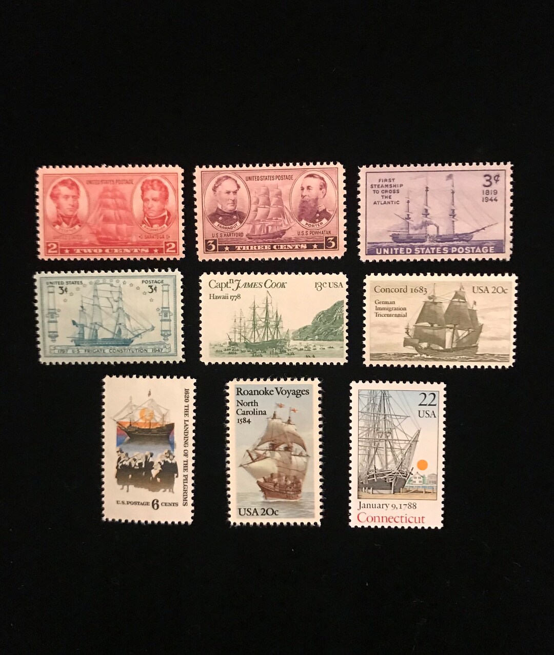 Sailing Ship Stamps Tall Ships Clipper Ships US Vintage - Etsy