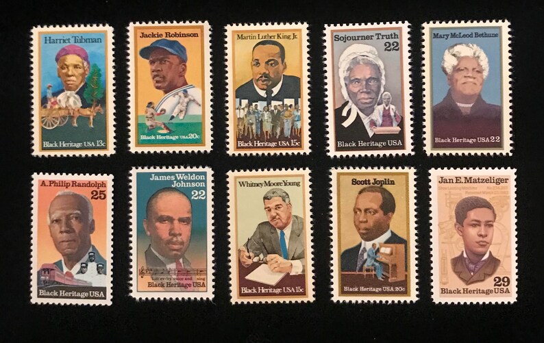 Black Heritage Vintage US Stamps, Set of 10, Issued 1978 to 1991 - Etsy