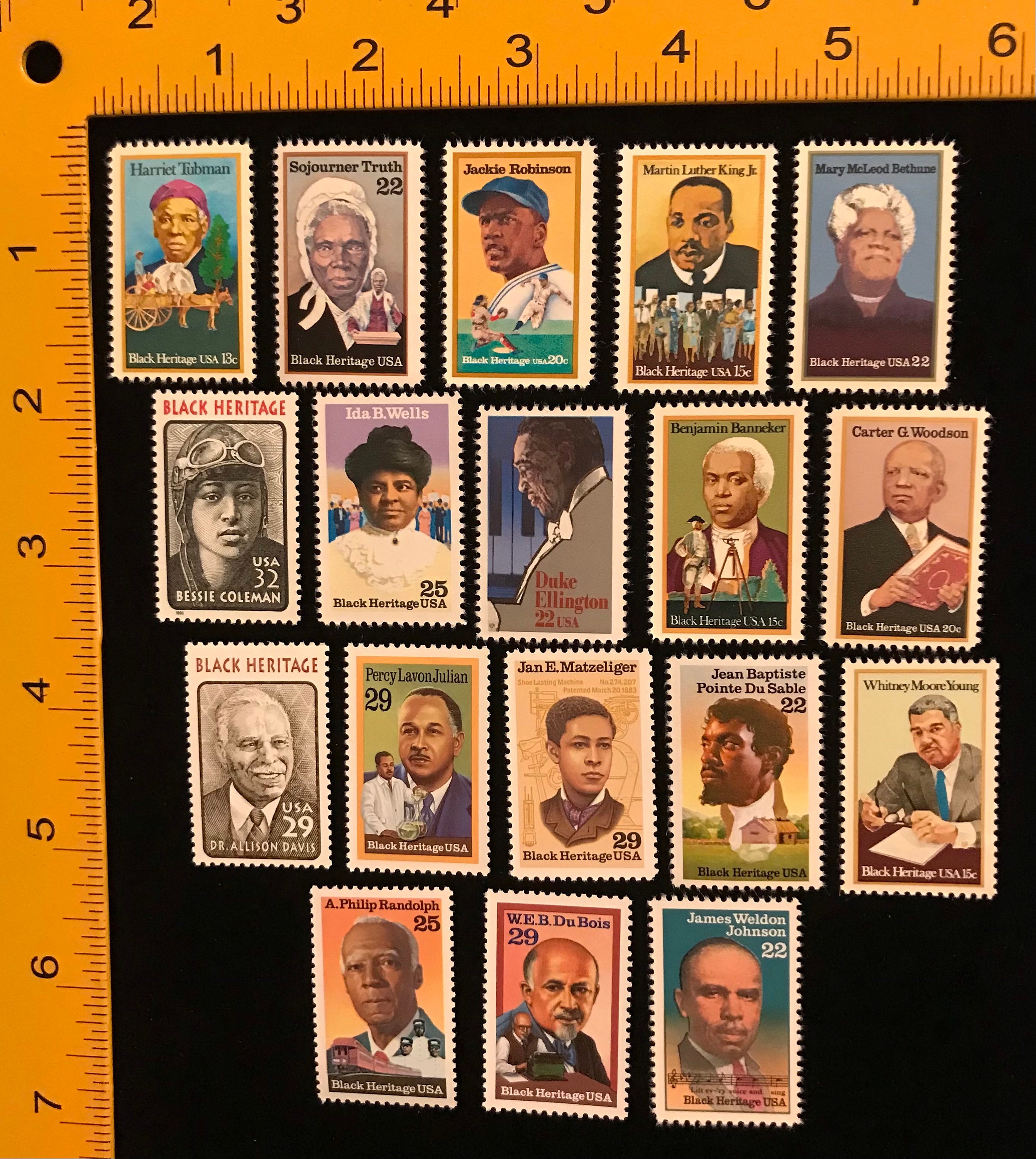 Black Heritage Vintage US Stamps Set of 18 Issued 1978 to - Etsy