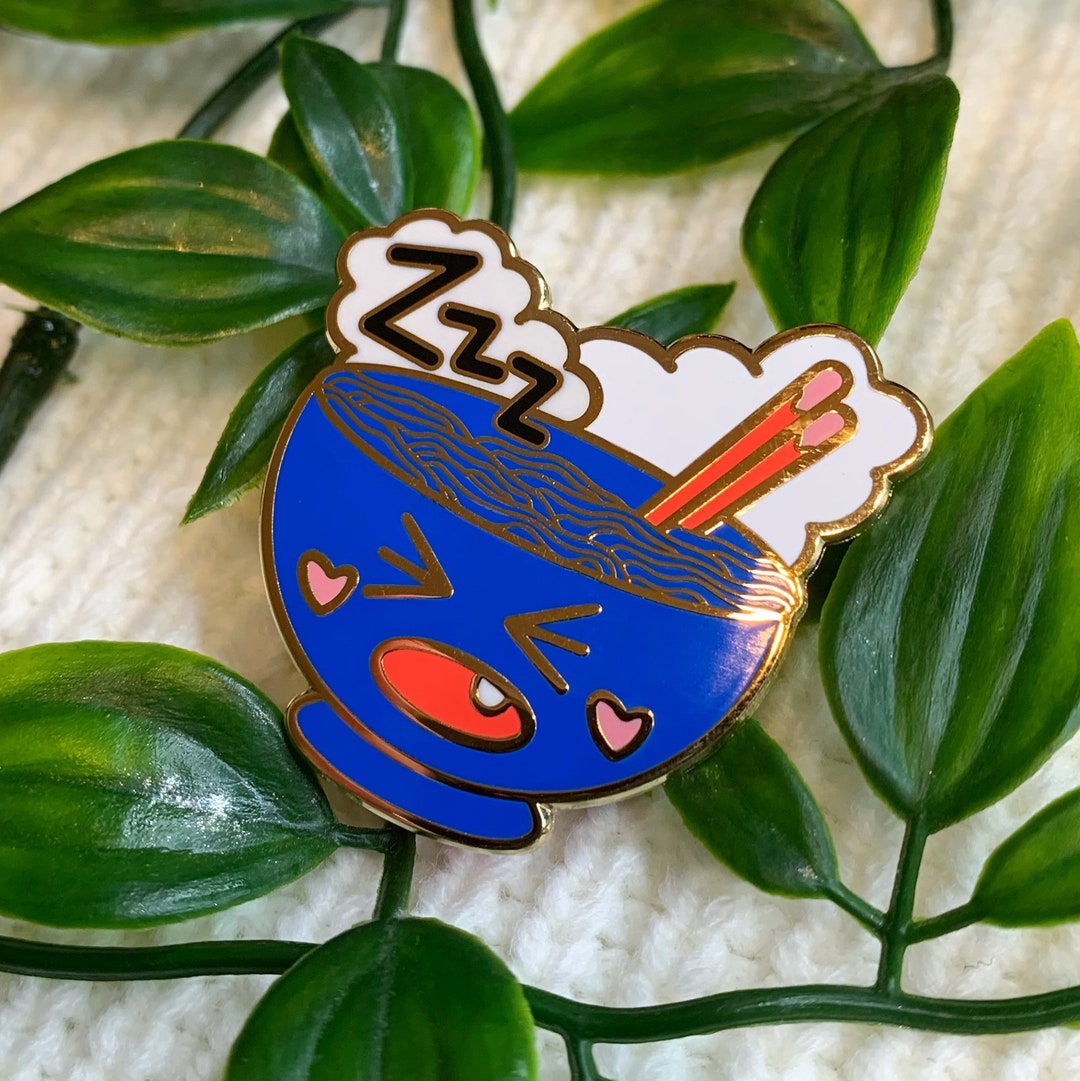 Sleepy Ramen Pin Hard Enamel Pin Cute Kawaii Pin Ramen - Etsy