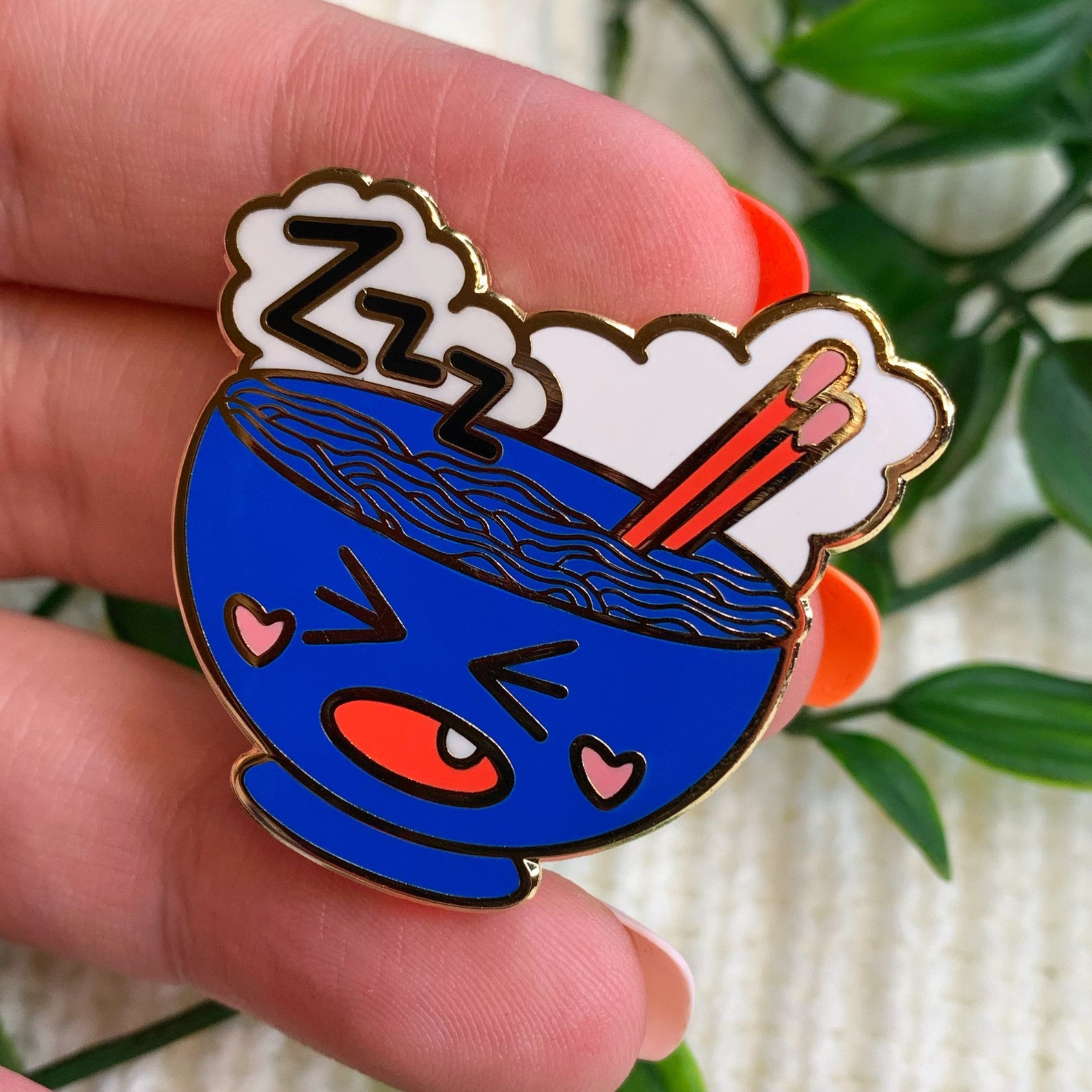 Sleepy Ramen Pin Hard Enamel Pin Cute Kawaii Pin Ramen - Etsy
