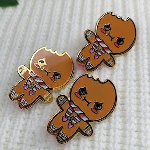 Angry Gingerbread Enamel Pin ~ Hard Enamel Pin, Christmas Enamel Pin ...
