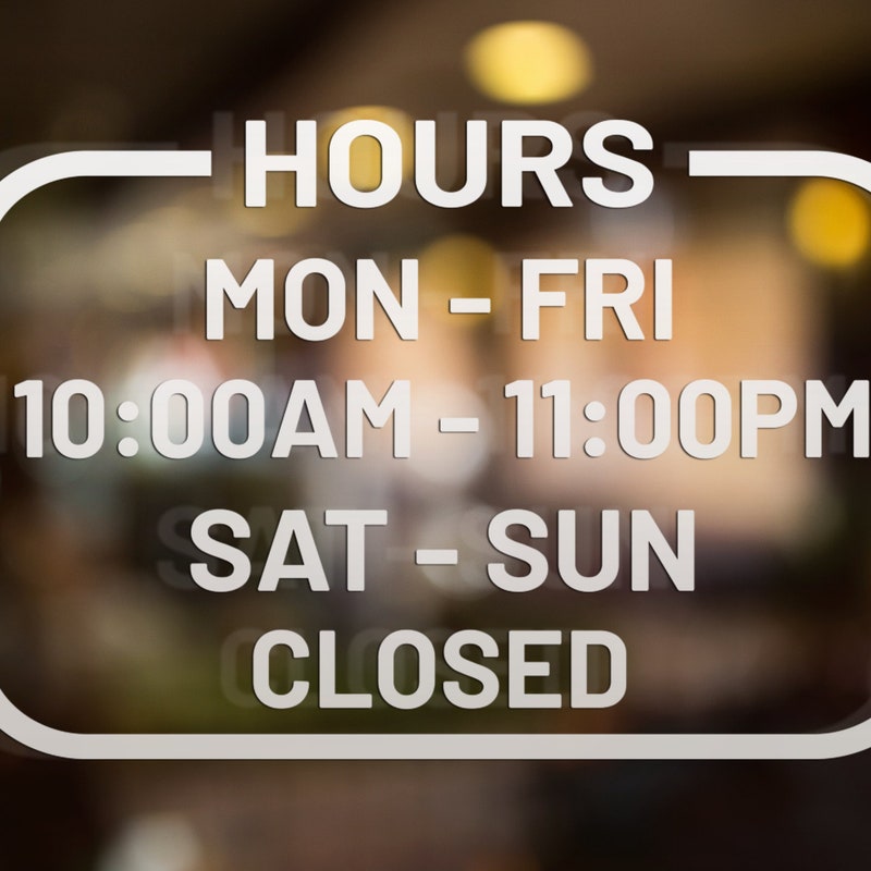 Store Hours Sign - Etsy