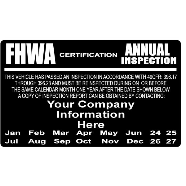 Truck Inspection Sticker - Etsy