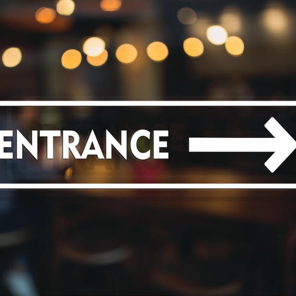 Plastic Enter Sign - Etsy