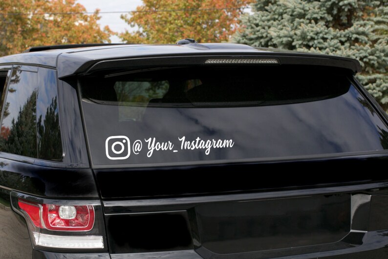 Instagram Decal Window Decal Personalizedinstagram Business | Etsy