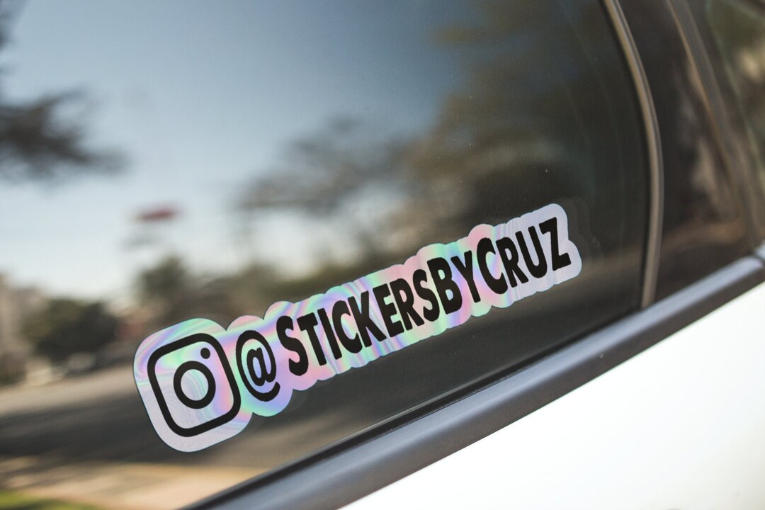 Instagram Holographic Decal, Window Decal, Personalized, Instagram Car ...