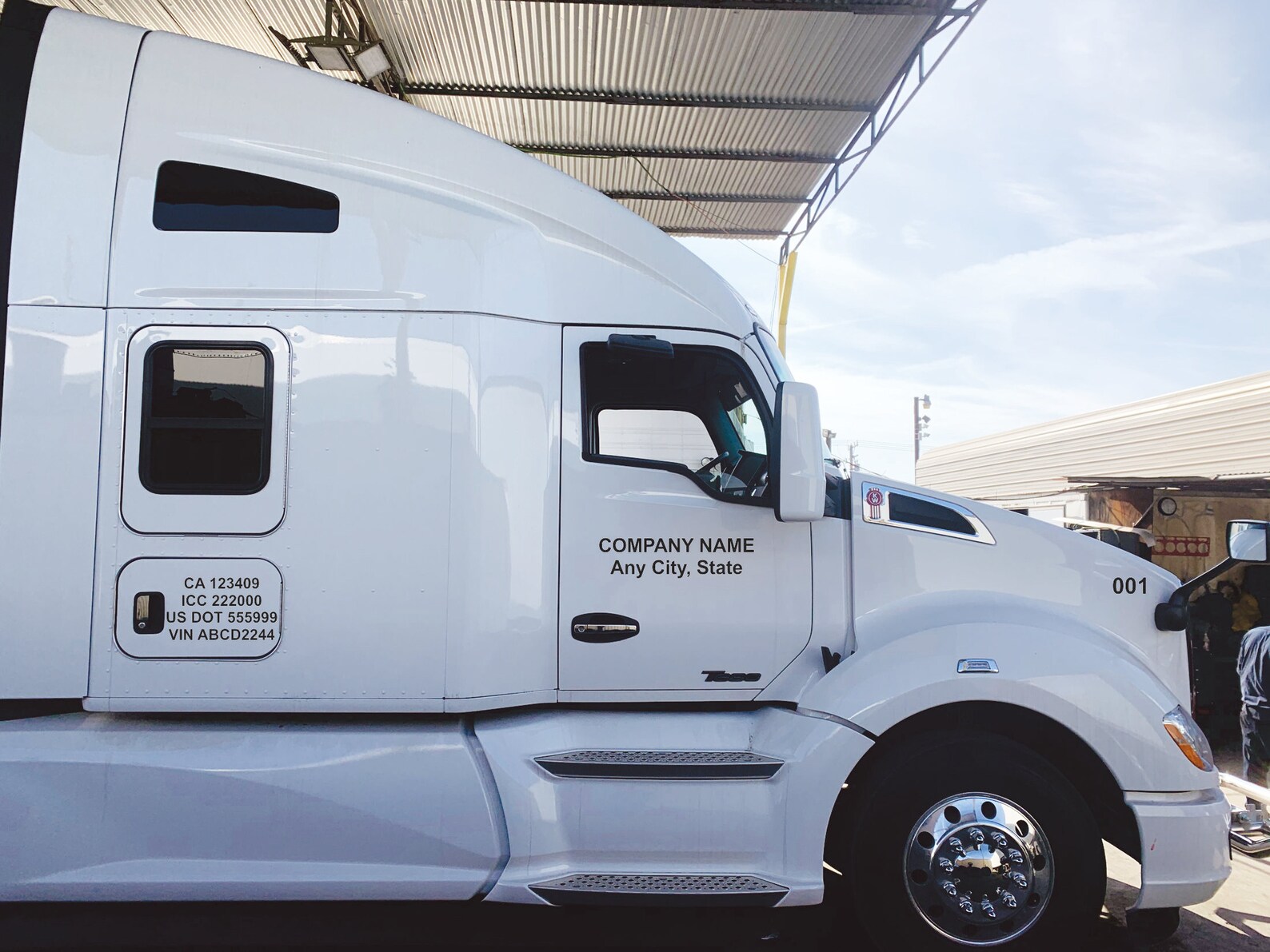 Custom Truck Door Lettering Decal Set US DOT Number Sticker - Etsy