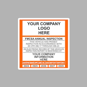 Annual Vehicle Inspection Decal Sticker Trucks, Trailers 2025 ...