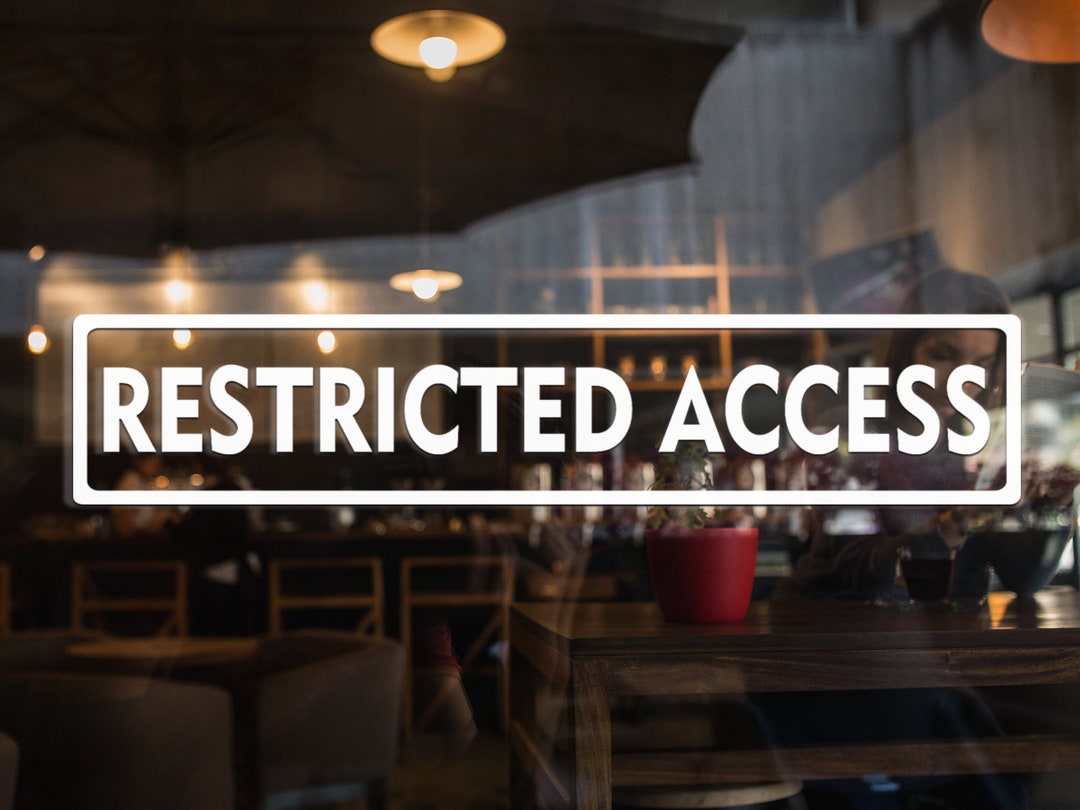 Restricted Access Vinyl Decal, Storefront Business Sign - Etsy