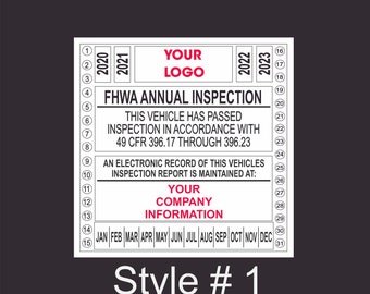 Fhwa Inspection Stickers - Etsy