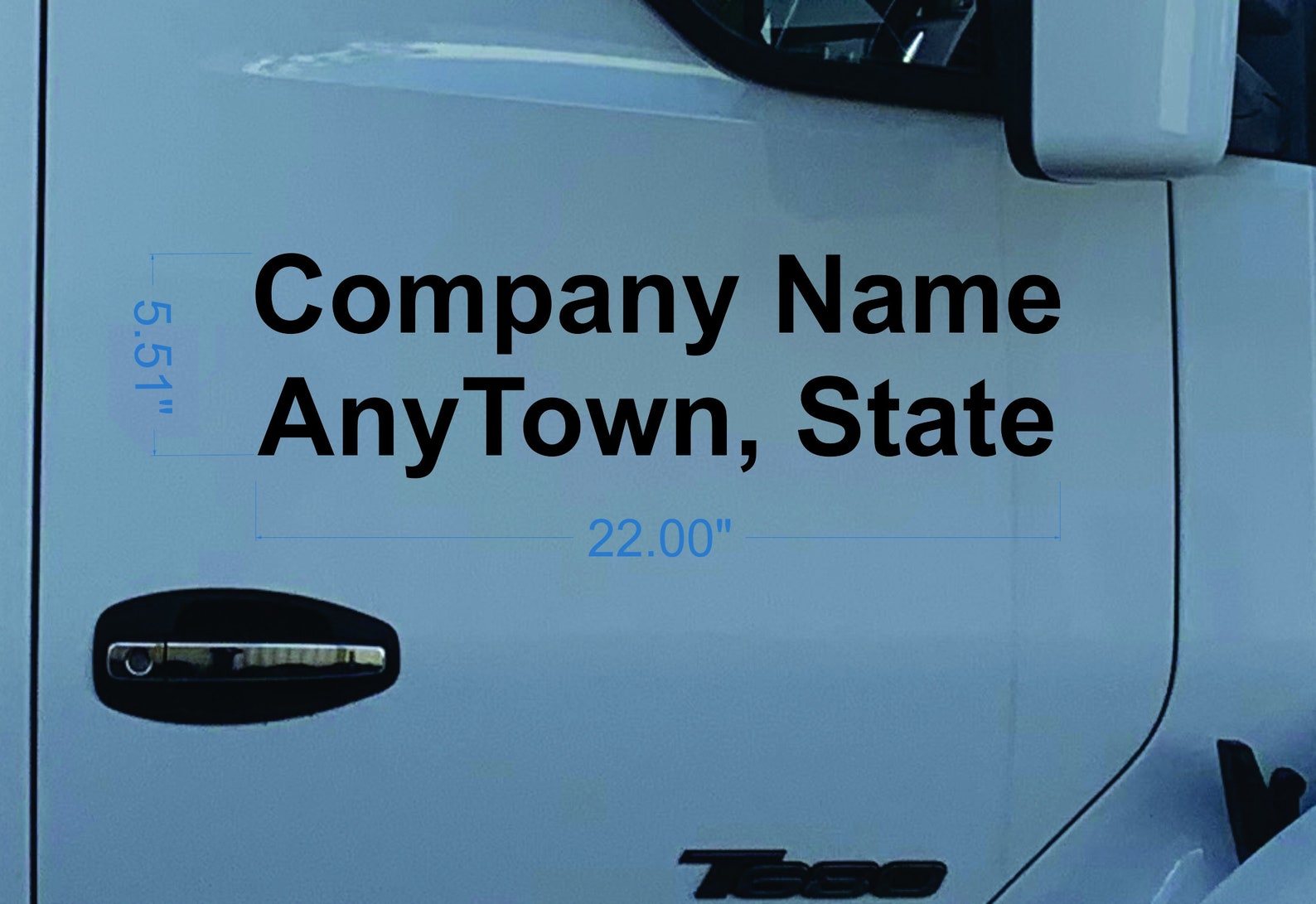 Custom Truck Door Lettering Decal Set US DOT Number Sticker - Etsy