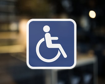 Handicap Sign Funny Decal. Stick Figure Dragging Stick Figure ...